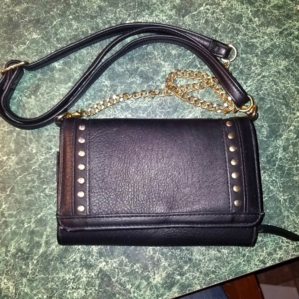 Max Studio Crossbody Black Purse - Gem